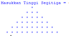 Program Segitiga Sama Kaki Bintang Python
