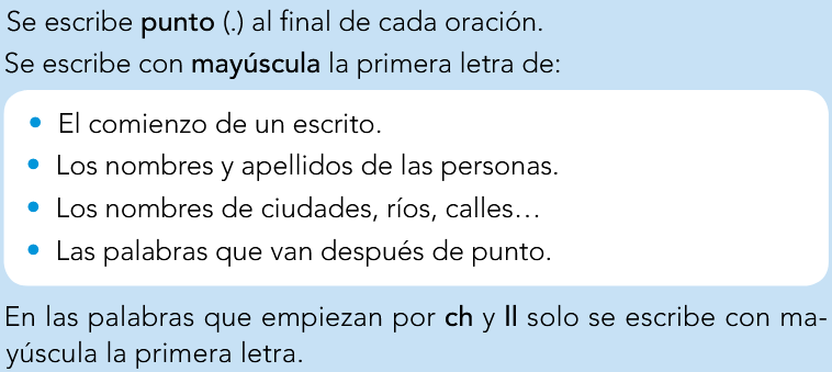 Las TIC en Primaria: EL PUNTO Y LA MAYÚSCULA