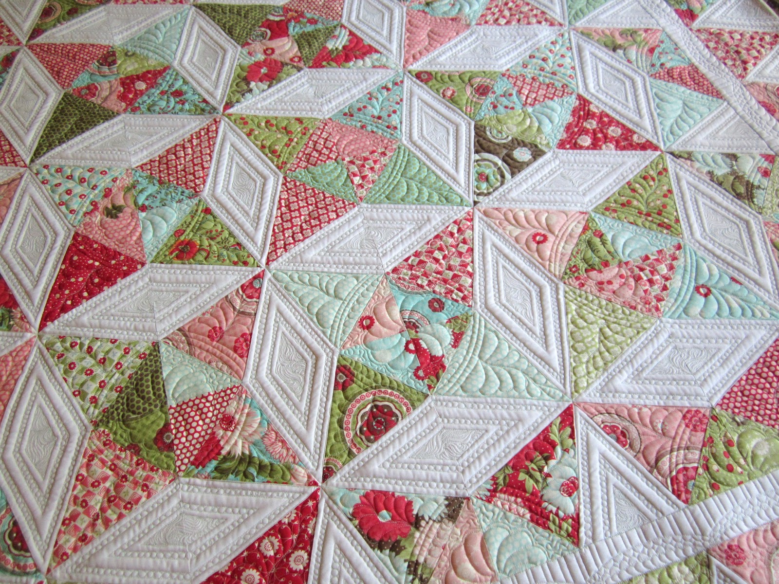 The FMQ Challenge: Kaleidoscope quilt done