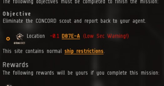 EVE Online Mission: CONCORD Scout Spotted