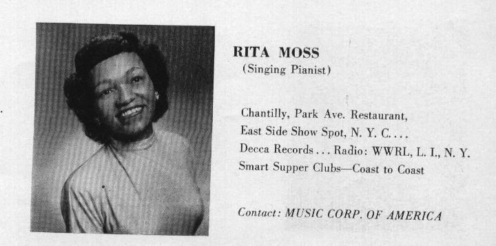 GREAT FEMALE SINGERS: Rita Moss