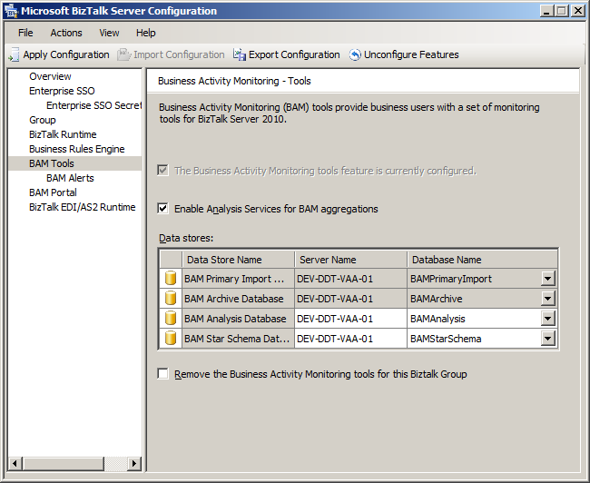 Simon Hart: The BAM Star Schema database has not been configured. Run ...
