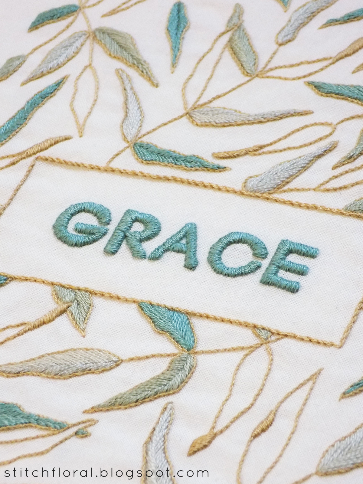 "Grace": new embroidery pattern - Stitch Floral