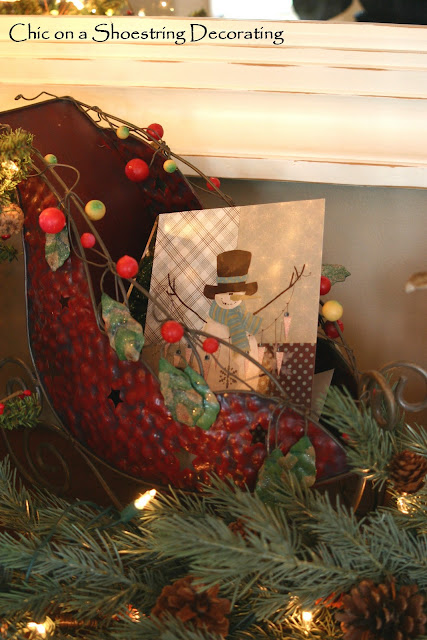 Chic on a Shoestring Decorating: A Rustic Christmas Vignette