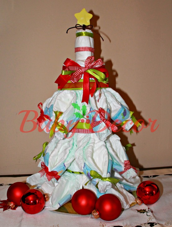 Baby Decor : Diaper Christmas Tree, il nostro albero di Natale di pannolini