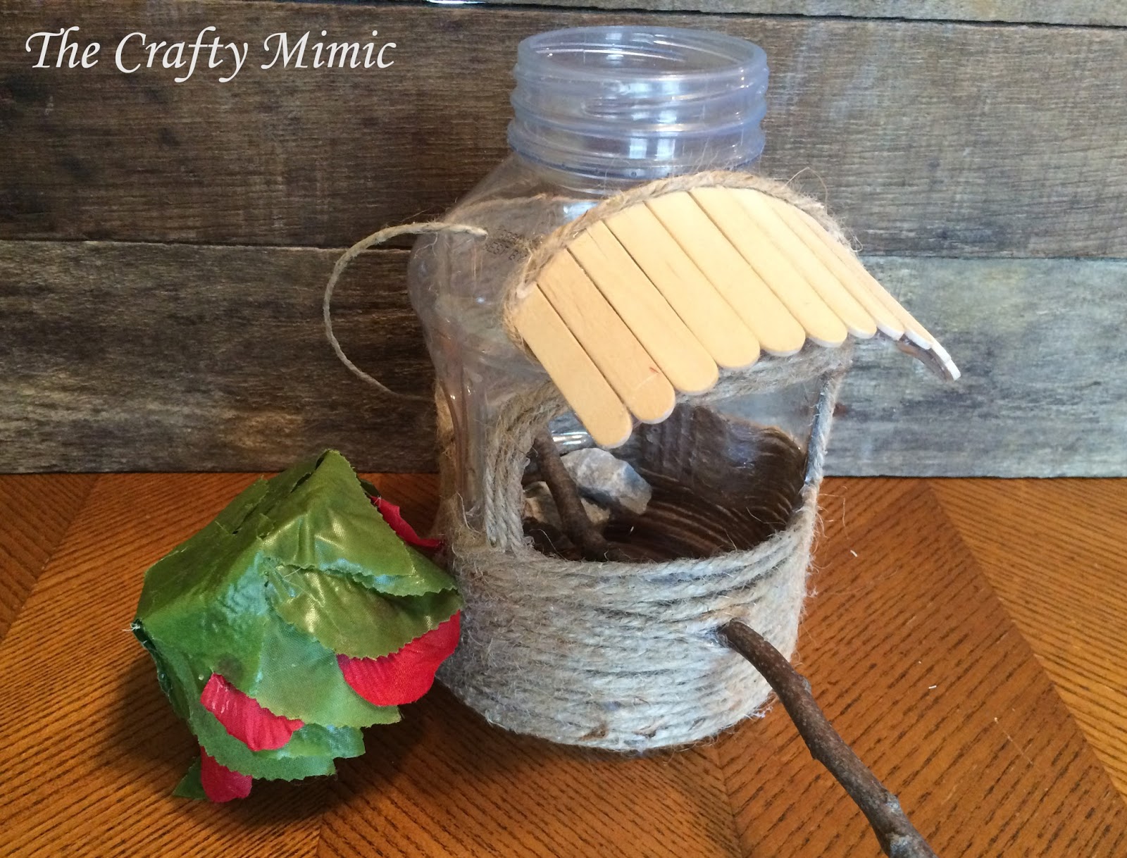 The Crafty Mimic: Recycled Birdfeeder for Earth Day