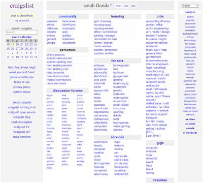 Websites That Will Annoy You: craigslist.org will annoy you