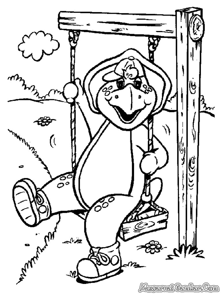 Mewarnai Gambar Barney And Friends | Mewarnai Gambar