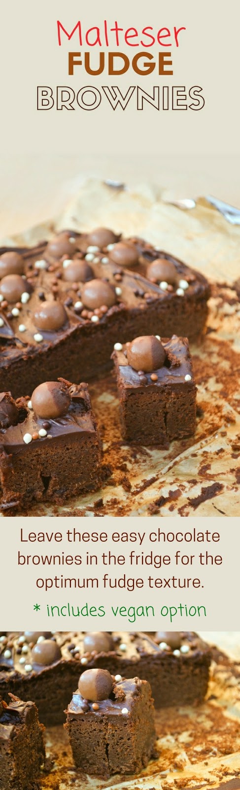 Malteser Fudge Brownies | Tinned Tomatoes