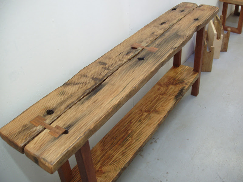 driftedge woodworking: Driftwood Spruce Butterfly Joint Side table with ...