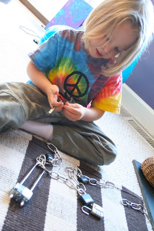 You know how we're an art family...: lock mess monster