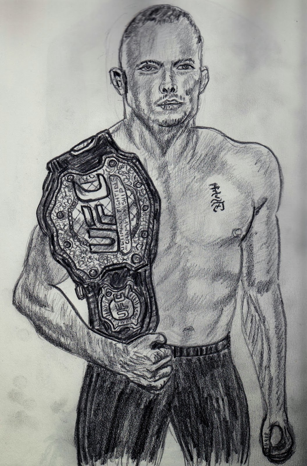 MMA Cartoon: GSP drawing