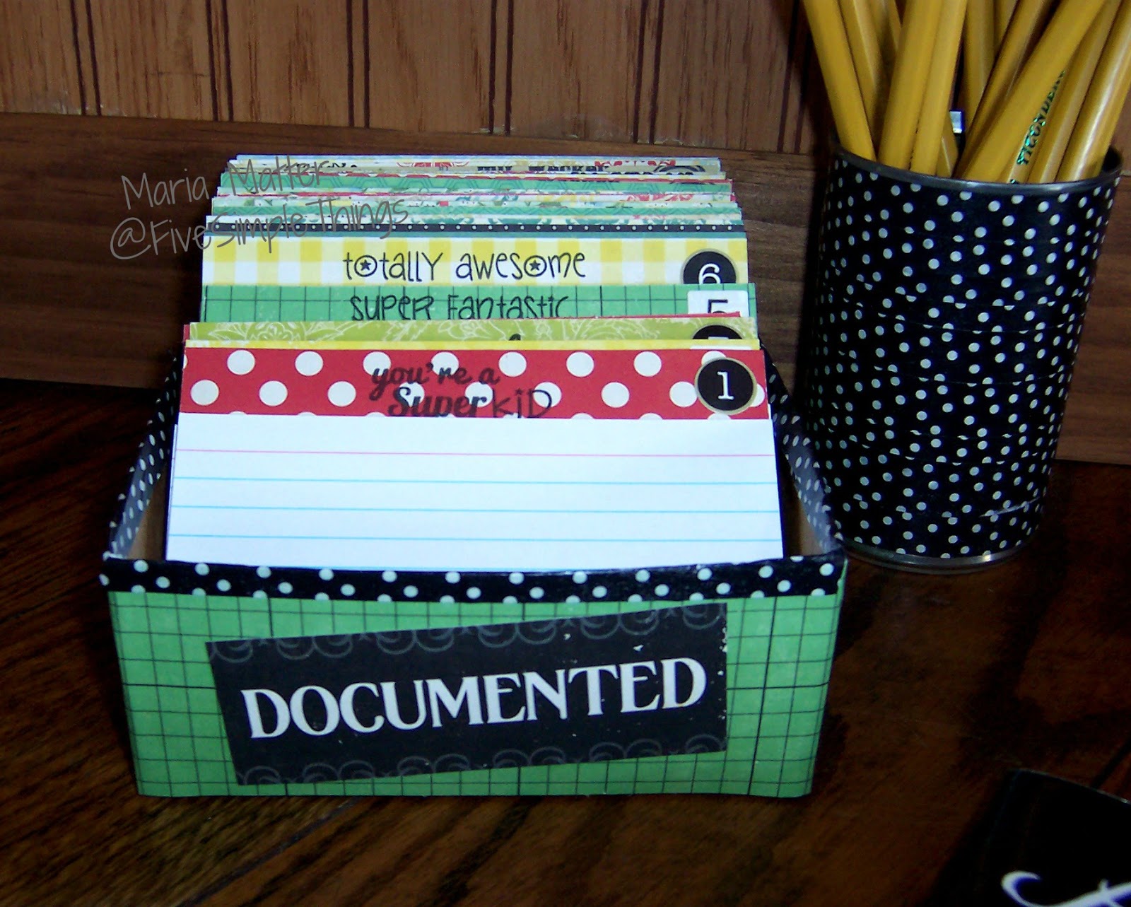 Five Simple Things: Record this Day file box - Recycle