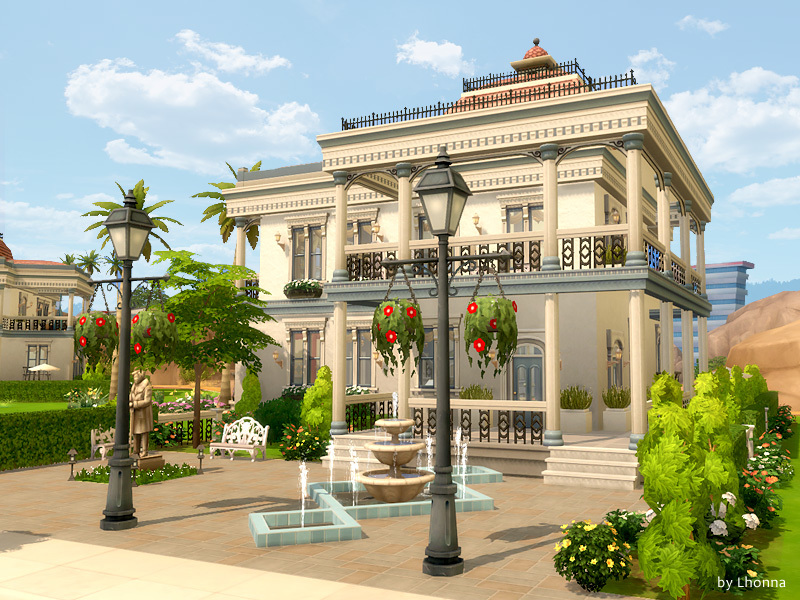 Renaissance Library Lot | Sims 4 Houses