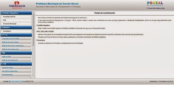 Eliel Bezerra.: Prefeitura implanta “Portal do Contribuinte” e ...