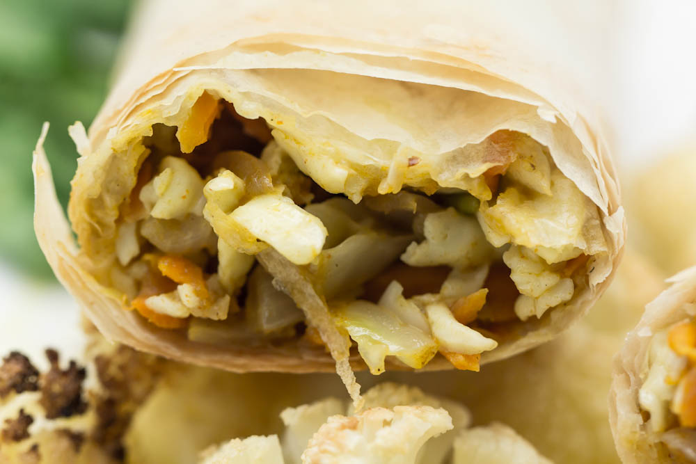 Filo Spring Rolls and Orange Sauce