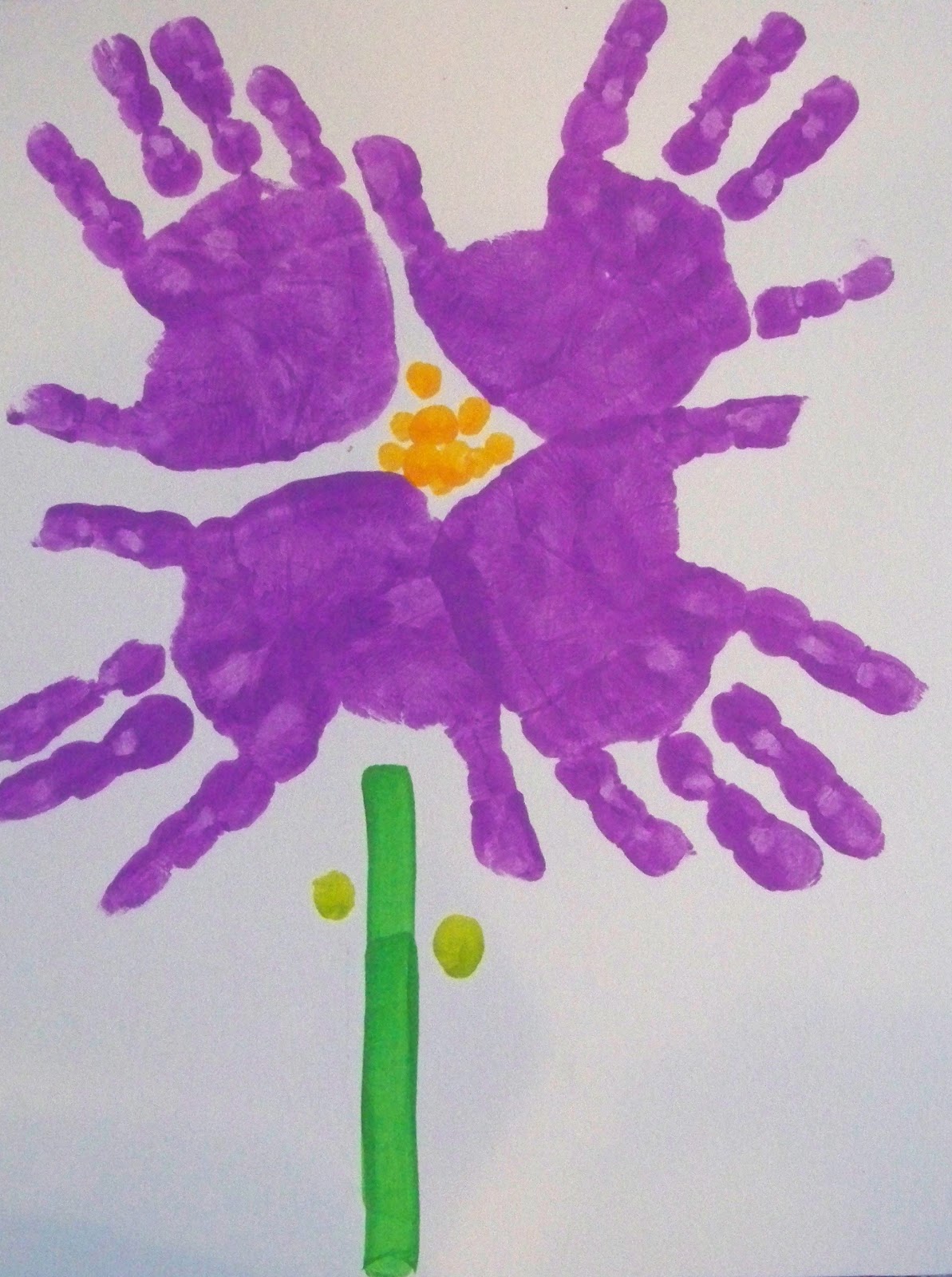 candice ashment art: Poppy Flowers - Hand Print Art