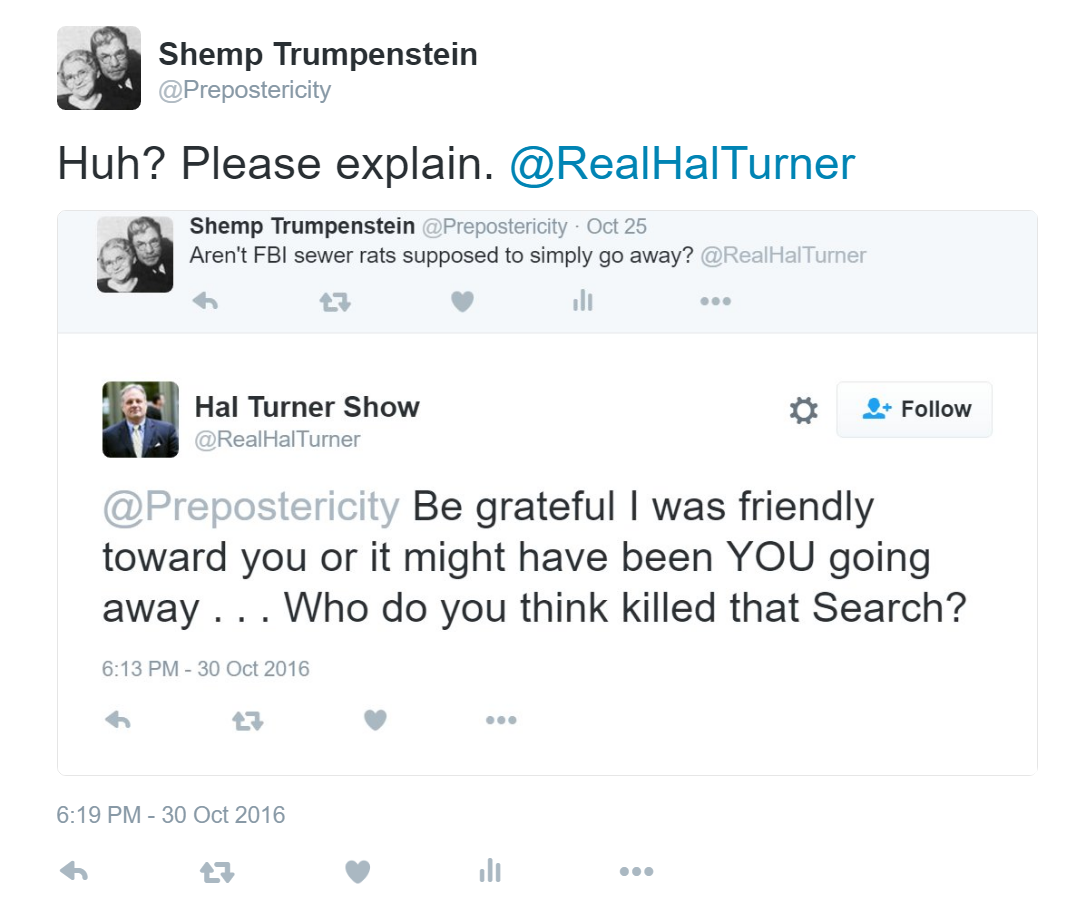 DFQ2: So I got this weird tweet from Hal Turner