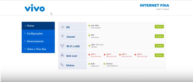 Modem roteador da vivo MitraStar DSL-100HN