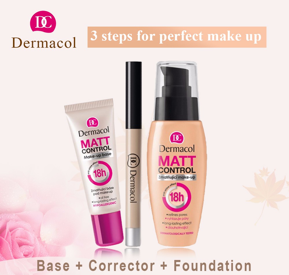 Primer + Base + Corretivo Dermacol Matt Control - COMPRAS . RESENHAS ...