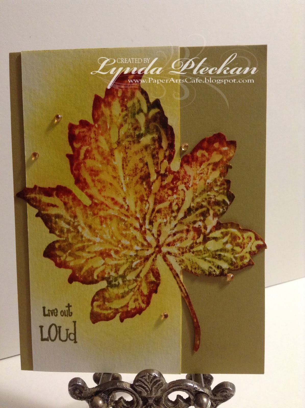 PaperArts Cafe: Big Fall Leaf