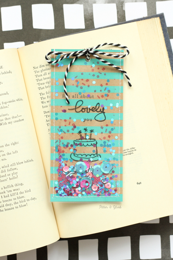 PitterAndGlink: Handmade Shaker Bookmark