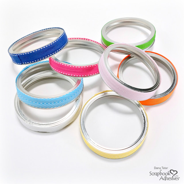 Mason Jar Ring Spring Ribbon Wreath - Scrapbook Adhesives by 3L