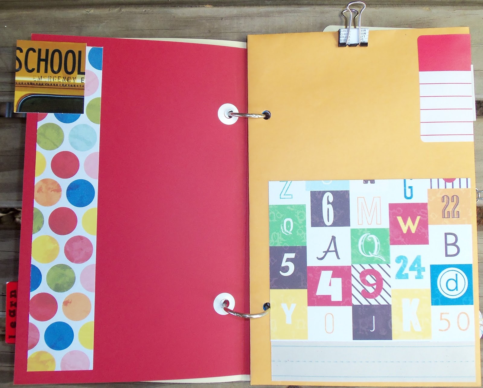 Back to school with a school themed album from Live Love Scrap