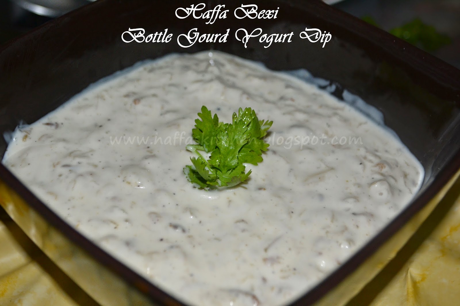Bottle Gourd Yogurt Dip - Louki ka raita | Haffa's kitchen adventures