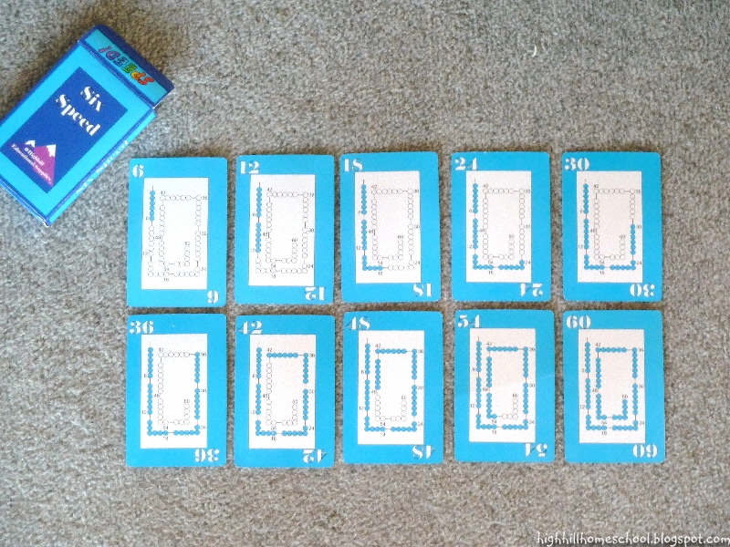 Highhill Homeschool: Speed! - Patterns in the Cards - Seven Speed