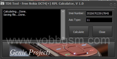 NEW GSMCARE: TDS Tool - Free Nokia DCT4(+) RPL Calculator v 1.0