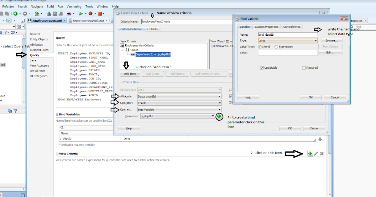 Oracle Adf Programmatically Execute View Criteria In Adf With Two Different Approaches Part 1
