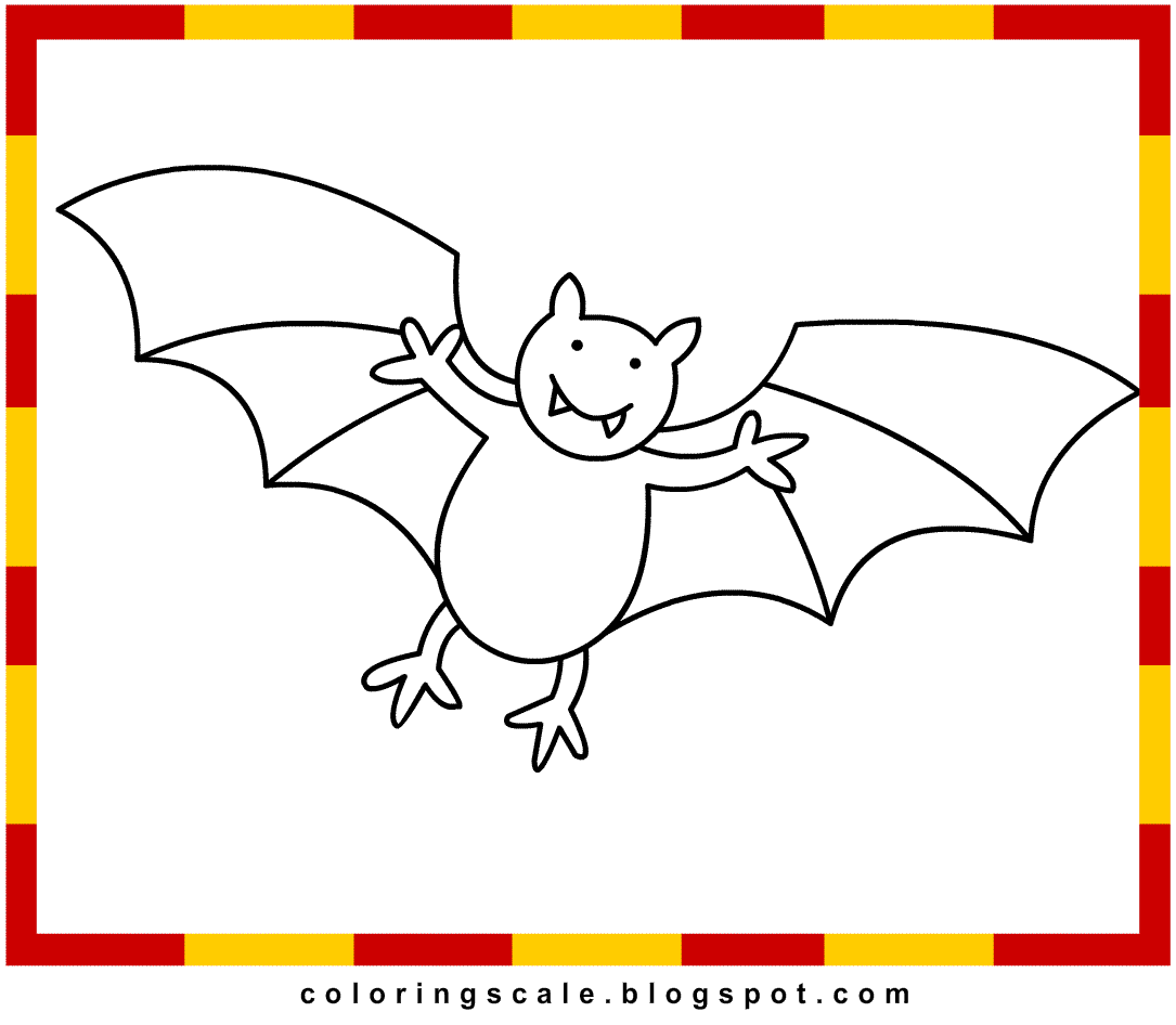 Coloring Pages Printable for kids: Bat coloring pages for kids