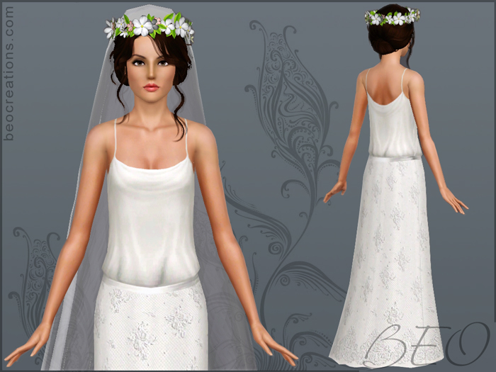 My Sims 3 Blog: Romantic Wedding Gown and Veil by BEO