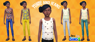 TS4 - CF Tunic and Jeans - Onyx Sims