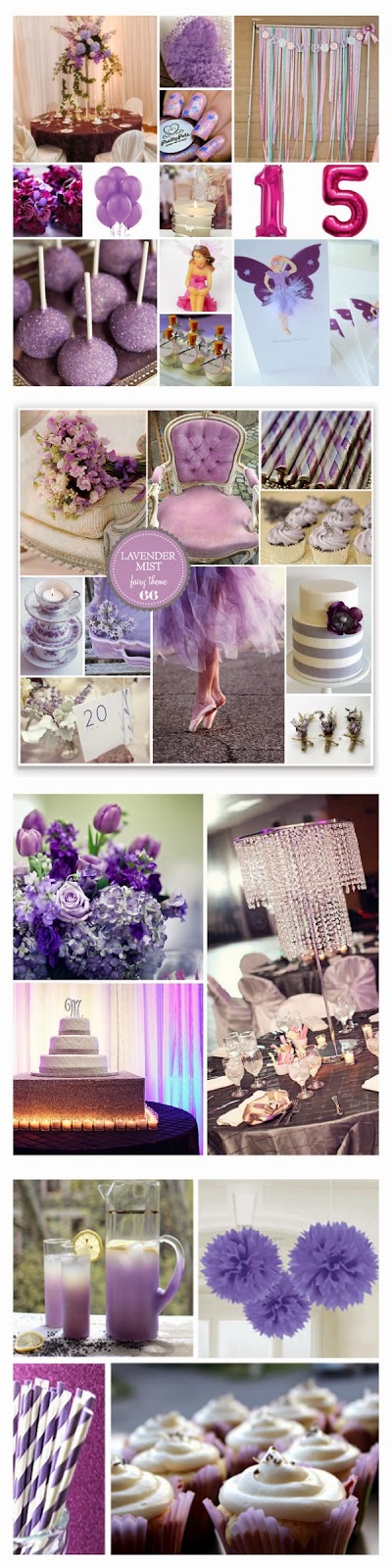 Lavender Fairy Quinceanera Sweet Fifteen Theme | Quince Candles