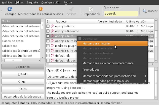 Computación para Todos: Instalando JAVA en LINUX Parte I : OpenJDK