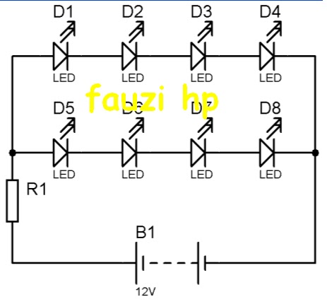 Rangkaian Lampu Led - Belajar Elektronika