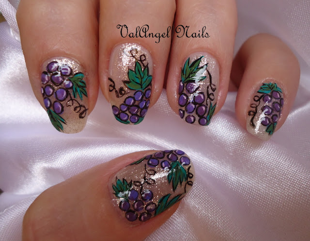 ValAngel Nails Art: Nail art "Grapes"