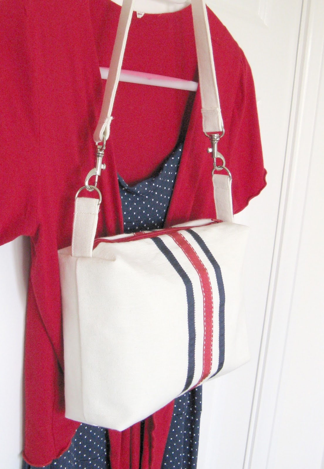 Life, Art and Alteration: Red, White and Blue Handbag