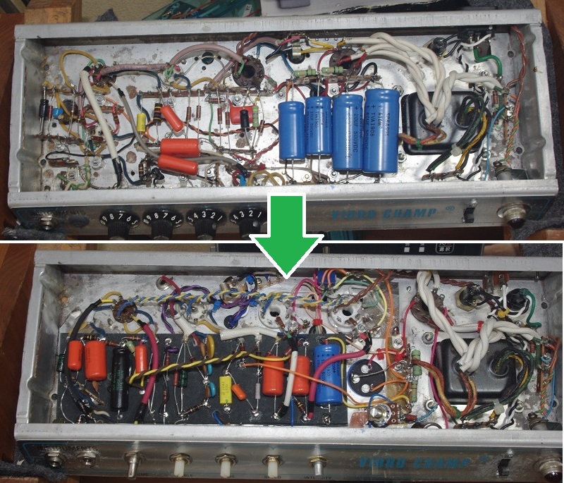 ギターアンプの修理屋さんです by GAMPS: Fender Champ SF modifying to Princeton AA964