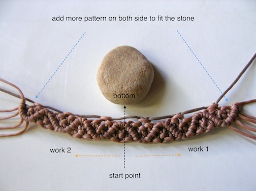 Ecocrafta Macrame : Macrame wrapping: Extended pattern