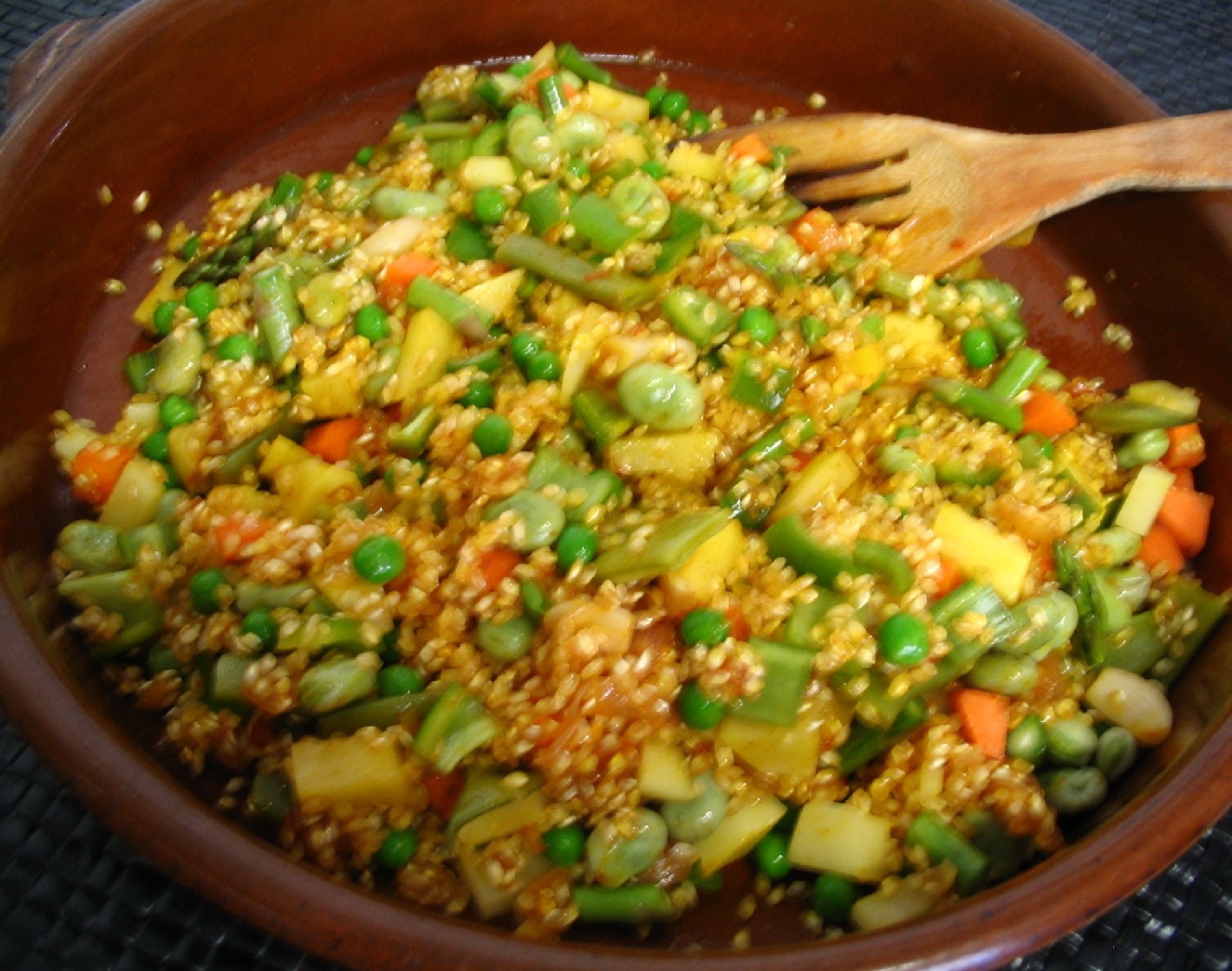 LA CUCHARA CURIOSA: ARROZ CON VERDURAS AL HORNO