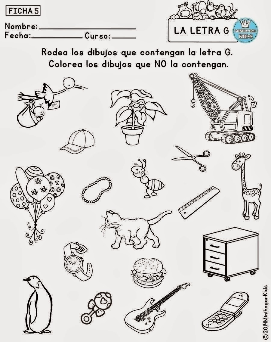 NO QUIERO SER PETER PAN: REPASAMOS LA LETRA G