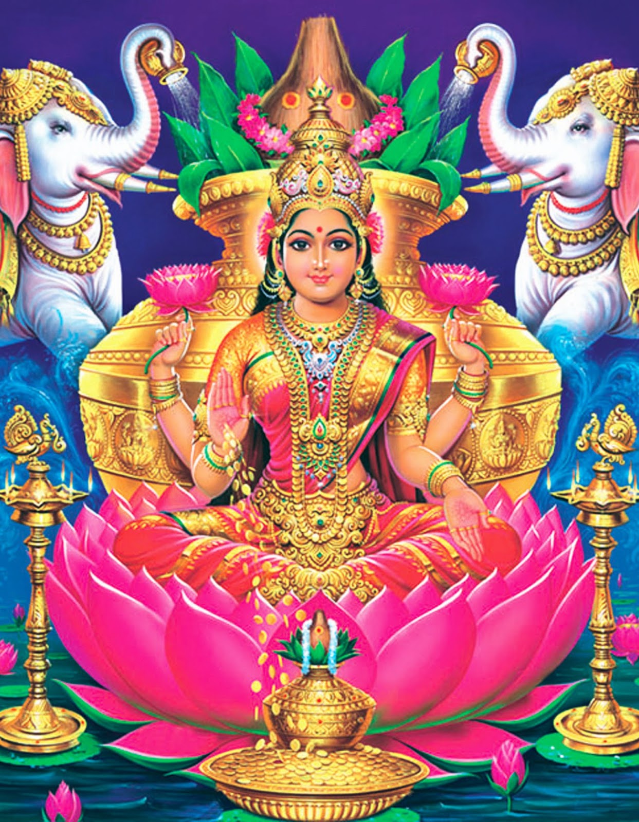 Gods-Leaders-Images-Drawings: Goddess Sri Mahalakhshmi