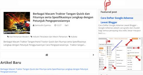 Cara Memasang Widget Blogger Terbaru Featured Post Entri yang ...