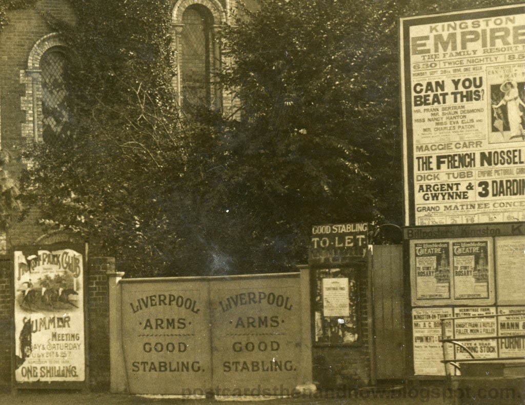 Postcards Then and Now: Norbiton, Surrey, St Peters Church 1914