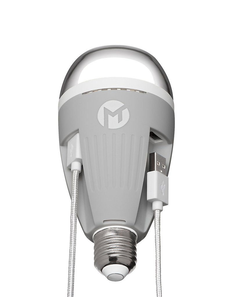 This lightbulb will also charge your gear ~ GizmoEditor.com