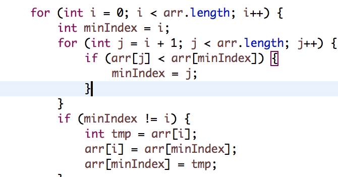 Selection sort - Java Discover