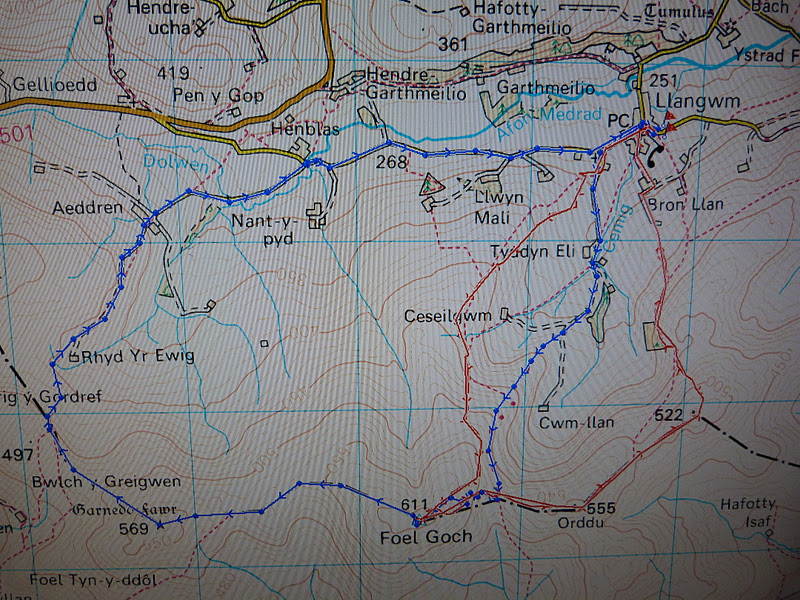 A Welsh man walking.: #3.FOEL GOCH,ARENIG'S.7-1-12.